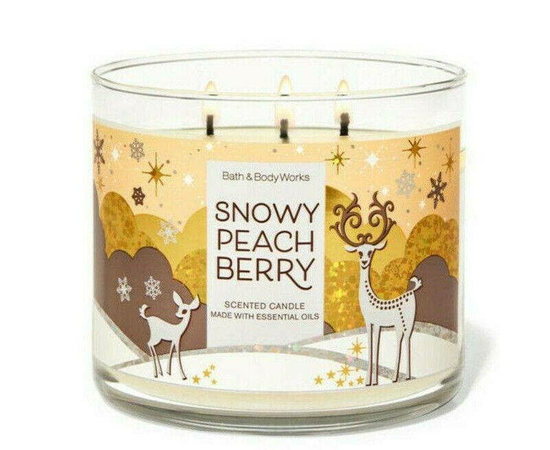 Vela Bath & Body Works Snowy Peach Berry